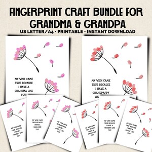 Grandparent's Day Printable Fingerprint Craft - Grandpa and Grandma ...