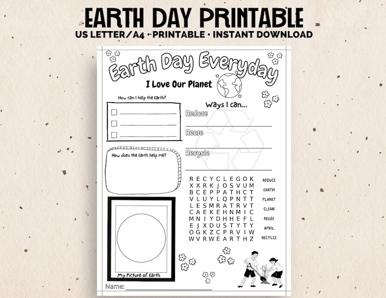 Earth Day Printable Activity Sheet - Earth Day Activities - Earth Day ...