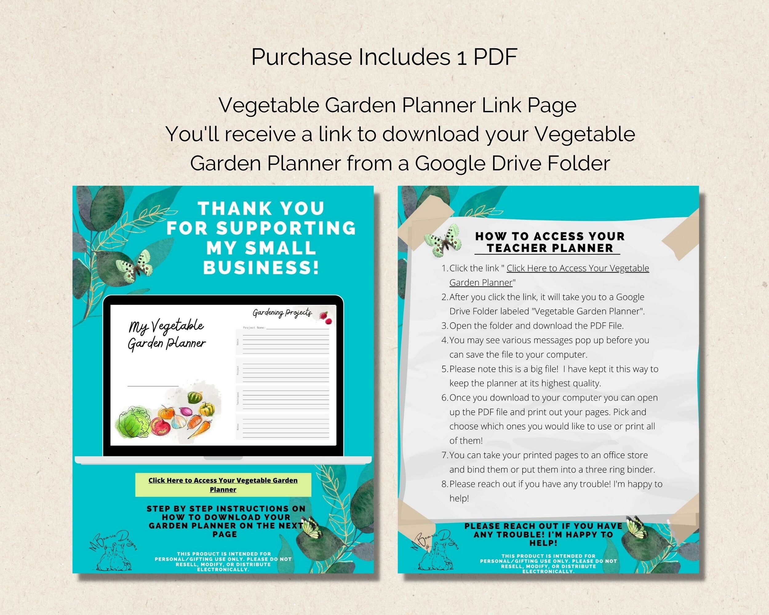 Vegetable Garden Planner and Journal - Gardening Planner Printable ...