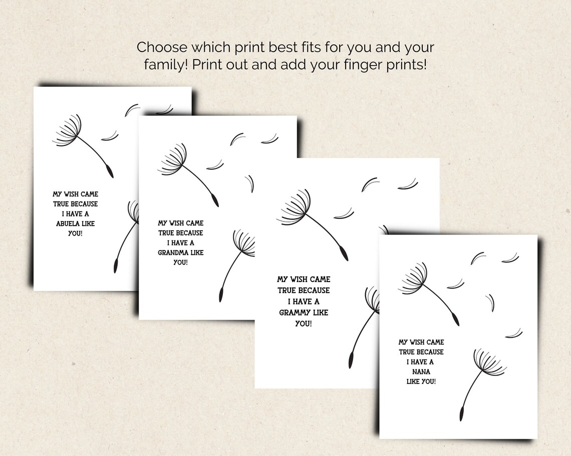 Grandparent's Day Printable Fingerprint Craft - Grandpa and Grandma ...