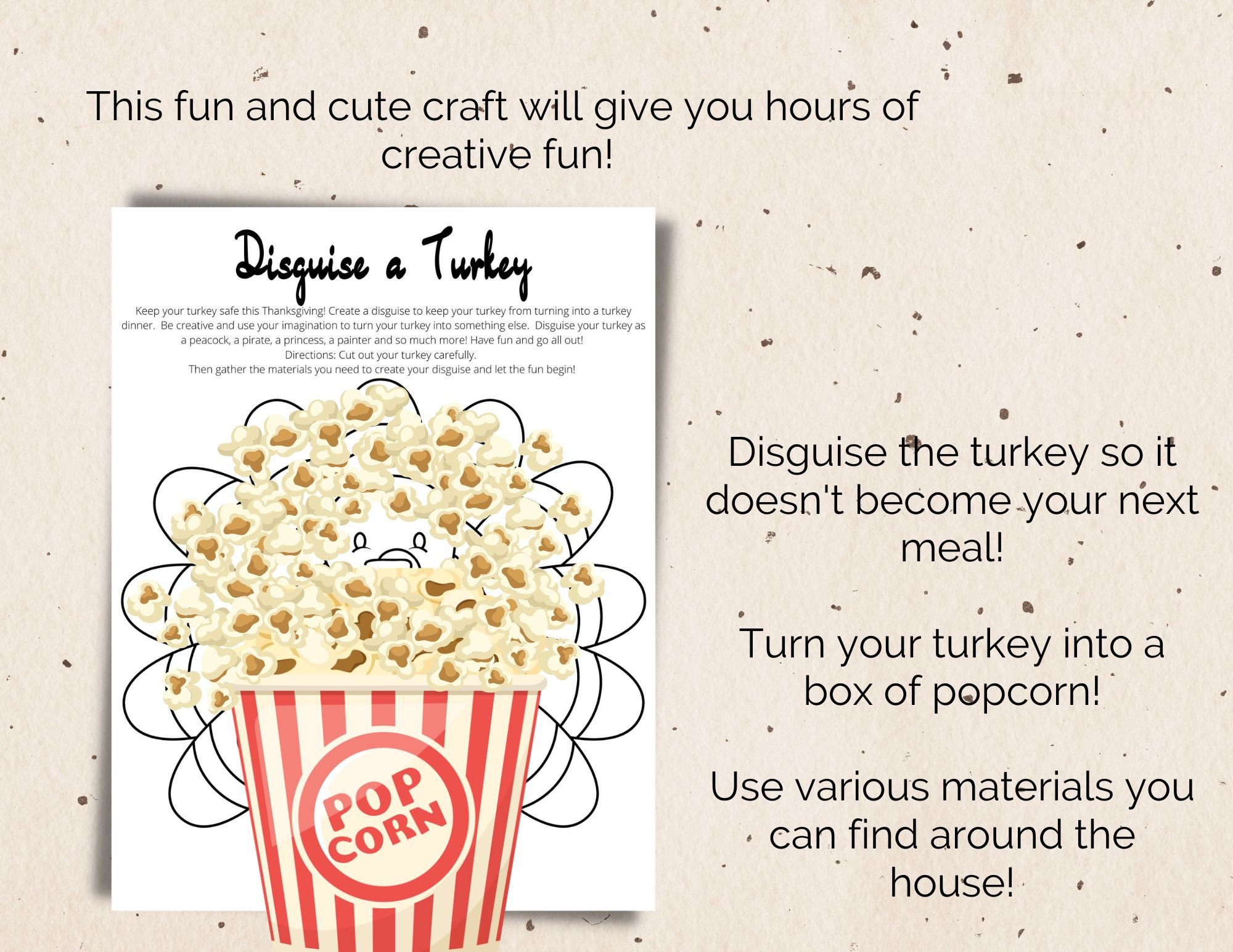 Disguise a Turkey - Thanksgiving Disguise a Turkey Craft Project ...