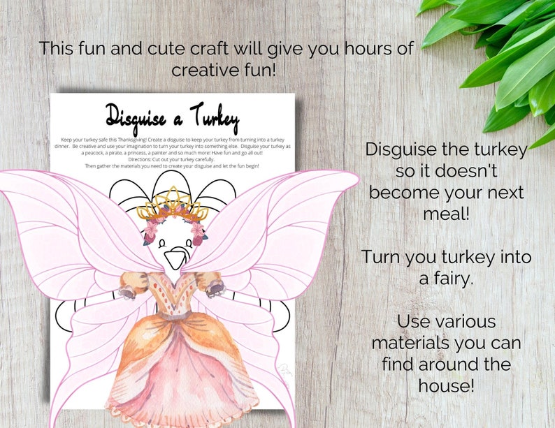 Disguise a Turkey Thanksgiving Disguise a Turkey Craft - Etsy