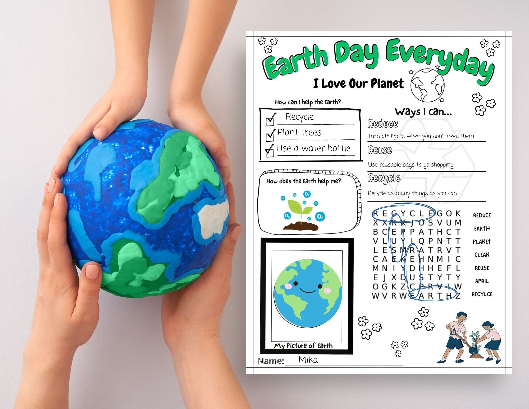 Earth Day Printable Activity Sheet - Earth Day Activities - Earth Day ...