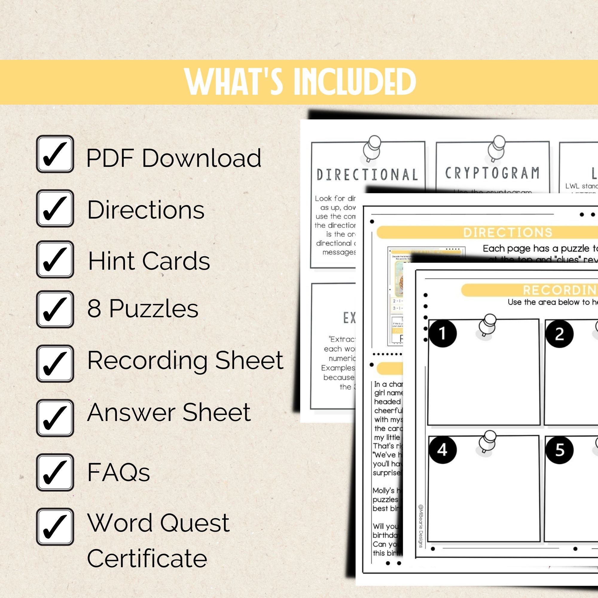 Birthday Quest Escape Room Code Kit, Printable Party Game, Puzzle Box ...