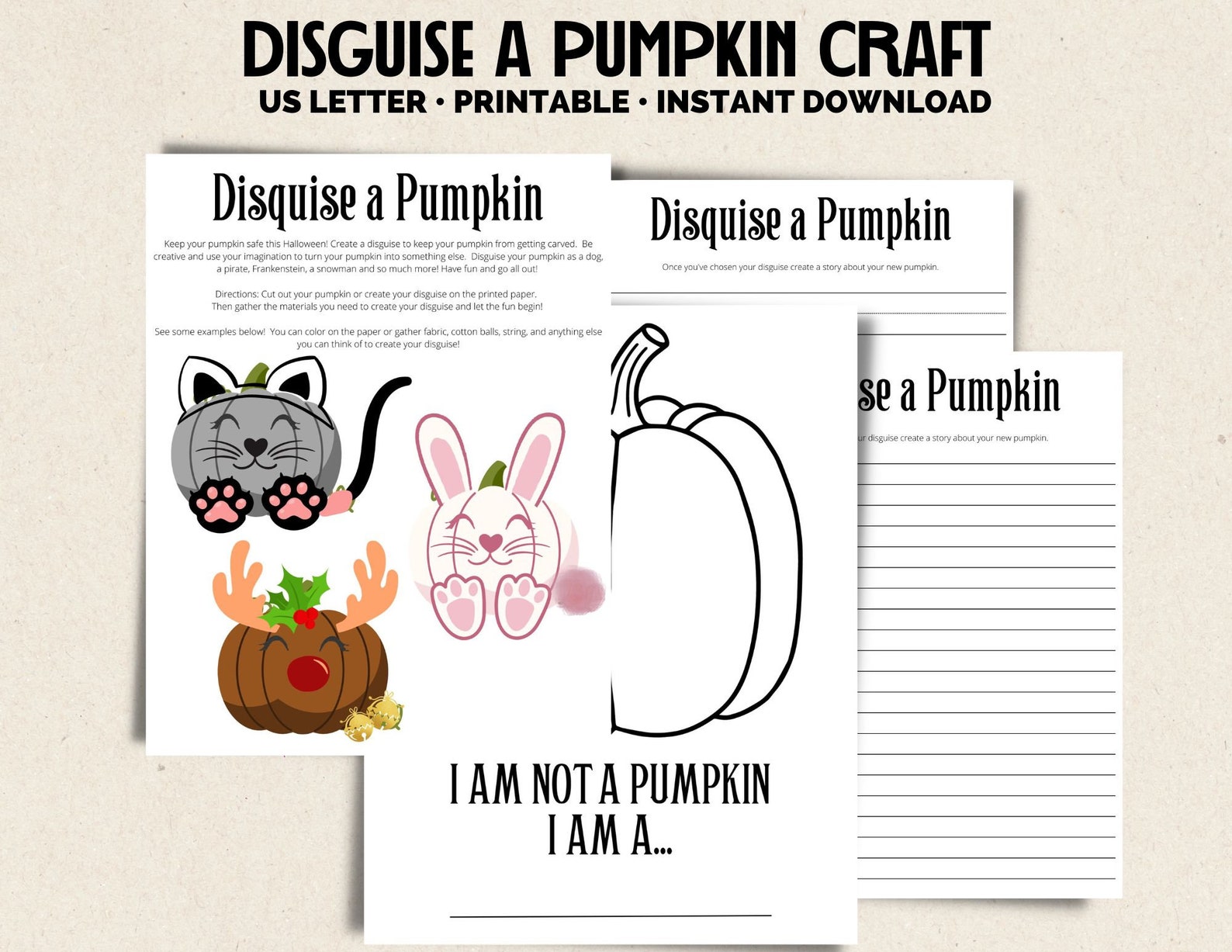 Disguise a Pumpkin - Halloween Disguise a Pumpkin Craft Project ...