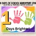 100 Days of School Handprint Craft: Homeschool Activity (PDF) - Etsy