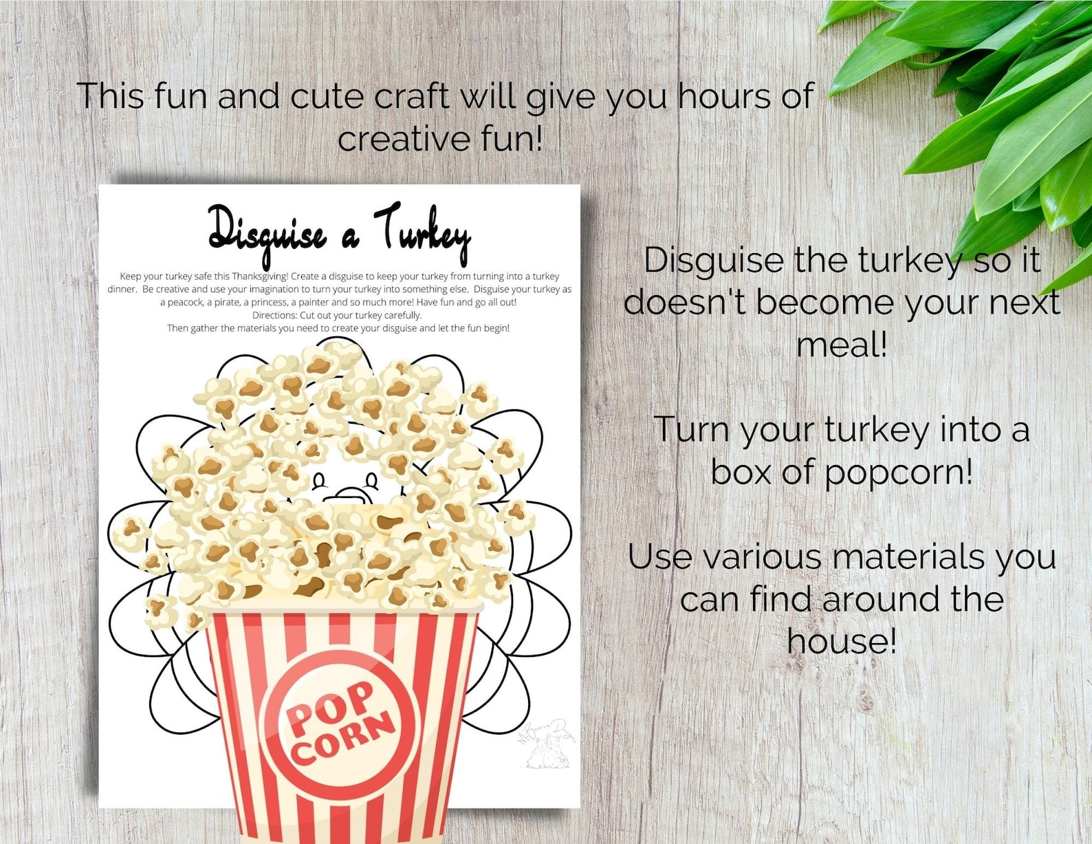 Disguise a Turkey Thanksgiving Disguise a Turkey Craft - Etsy