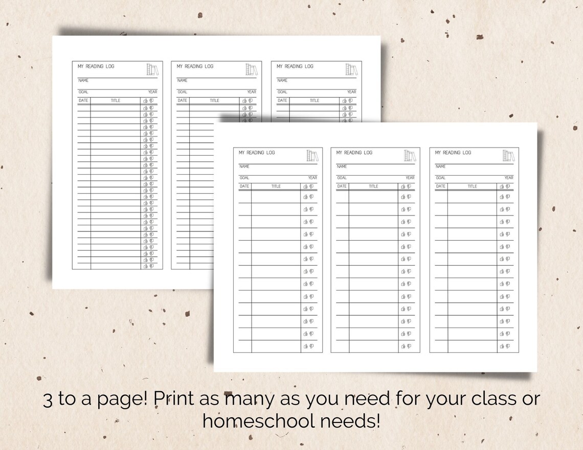 Printable Bookmark Log Reading Log Summer Reading Log Printable Tracker ...