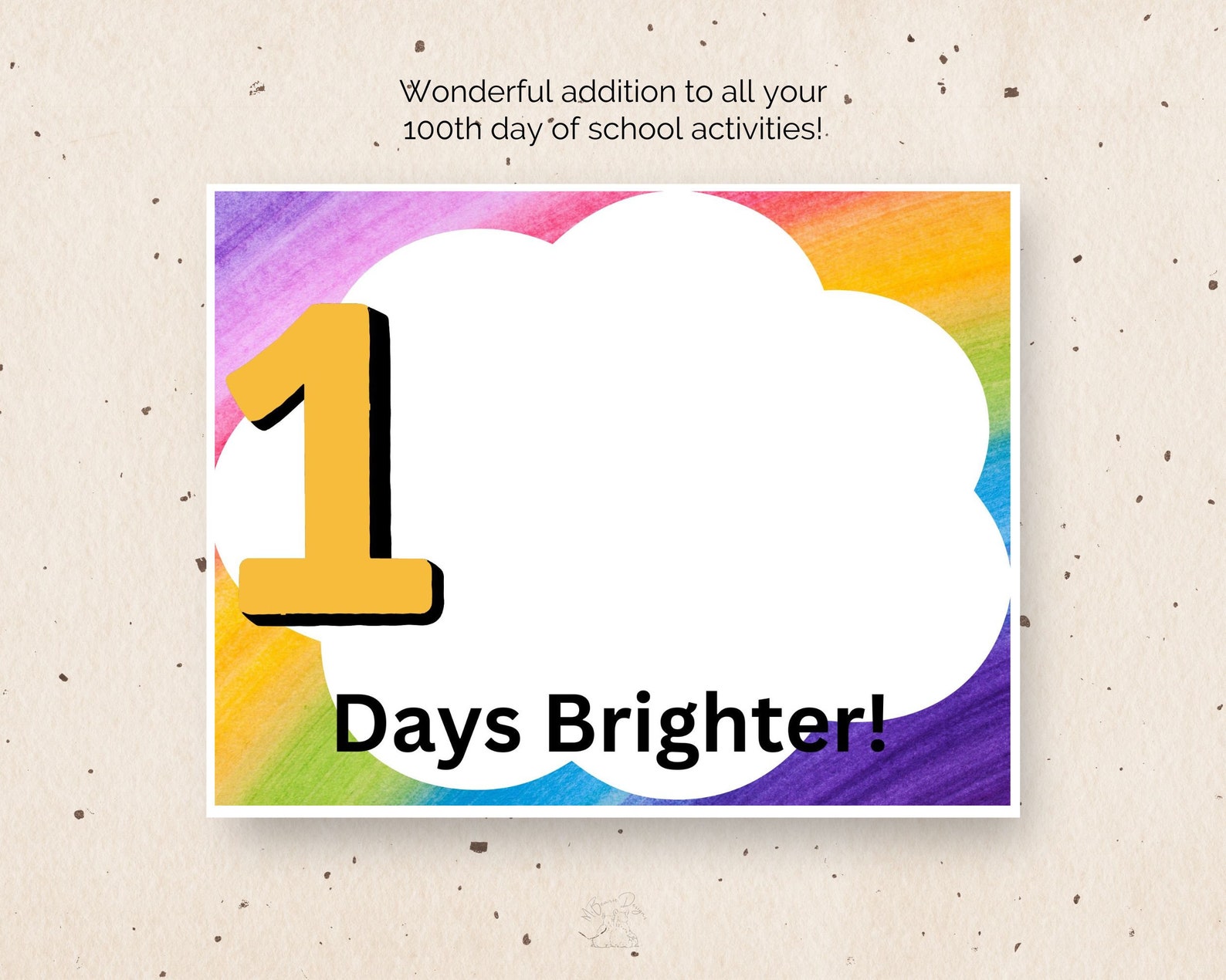 100 Days of School Handprint Craft: Homeschool Activity (PDF) - Etsy