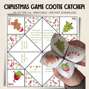 Christmas Cootie Catcher Game - Christmas Fortune Teller - Printable ...