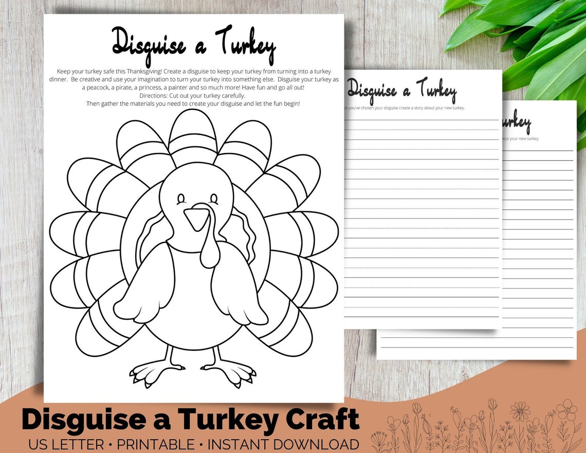 Disguise a Turkey Thanksgiving Disguise a Turkey Craft - Etsy