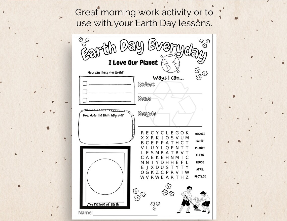 Earth Day Printable Activity Sheet - Earth Day Activities - Earth Day ...