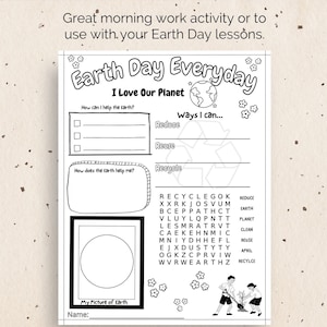 Earth Day Printable Activity Sheet - Earth Day Activities - Earth Day ...