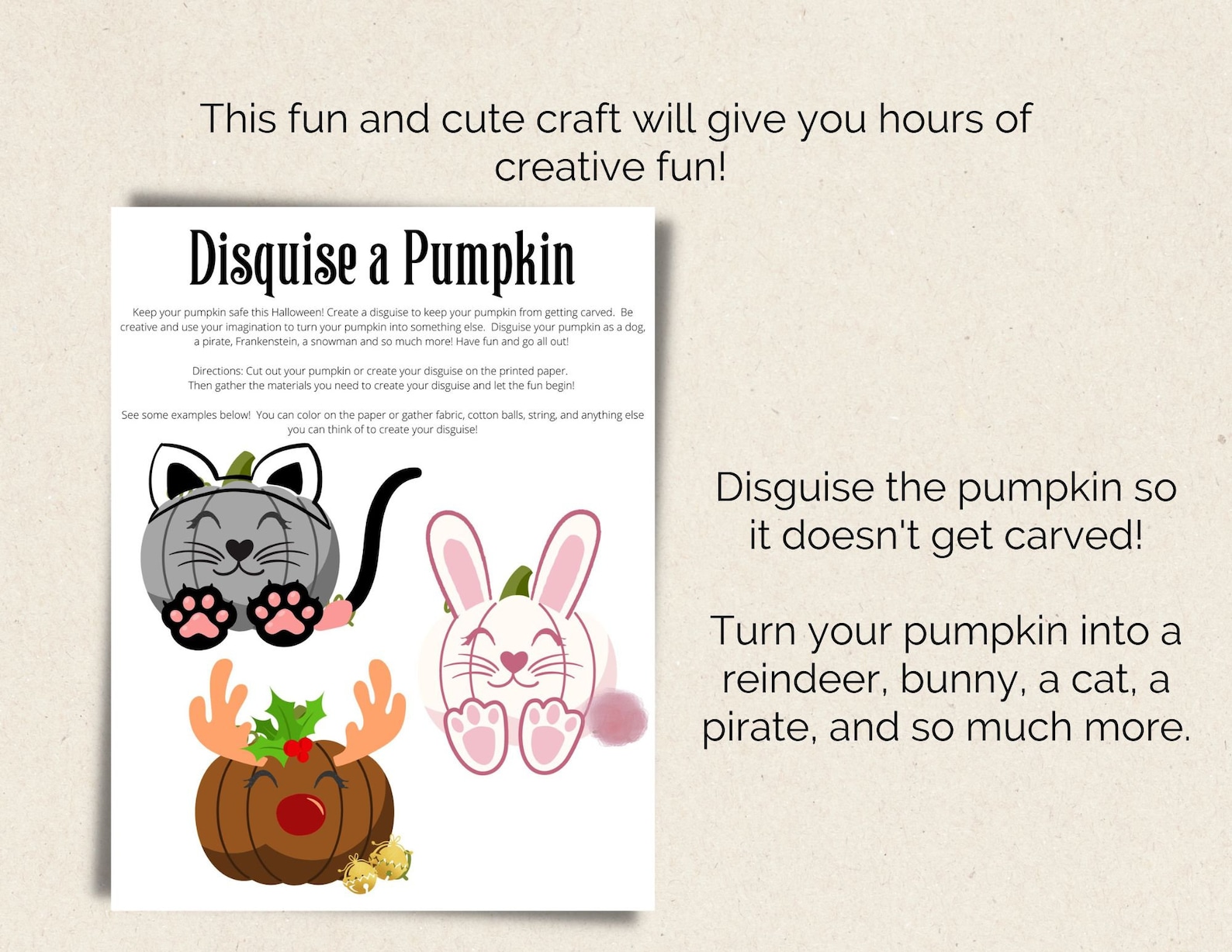 Disguise a Pumpkin - Halloween Disguise a Pumpkin Craft Project ...
