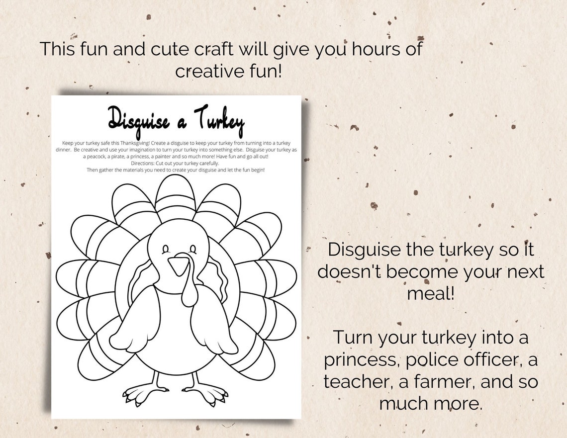 Disguise a Turkey - Thanksgiving Disguise a Turkey Craft Project ...