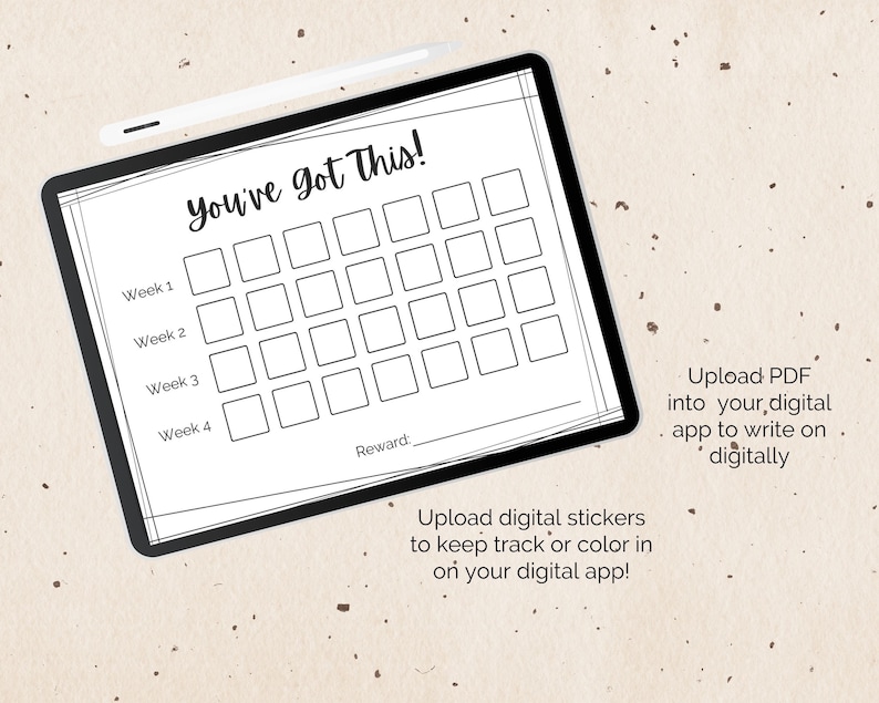 Adult Reward Chart: 4-week Habit Tracker (digital PDF) - Etsy