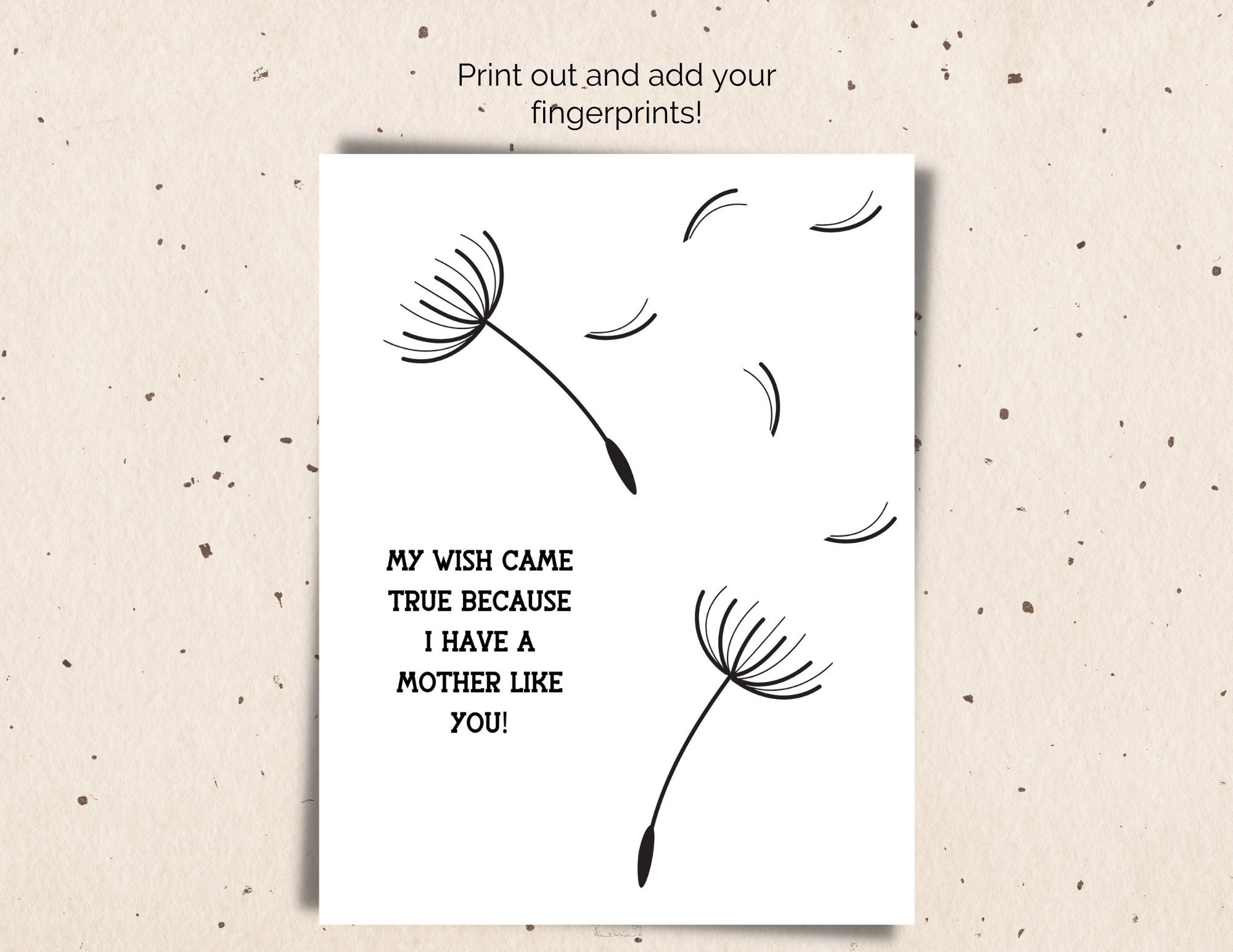 Mother's Day Fingerprint Craft Dandelion Wall Art Fingerprint Art DIY ...