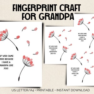 Grandparent's Day Printable Fingerprint Craft - Grandpa Fingerprint ...