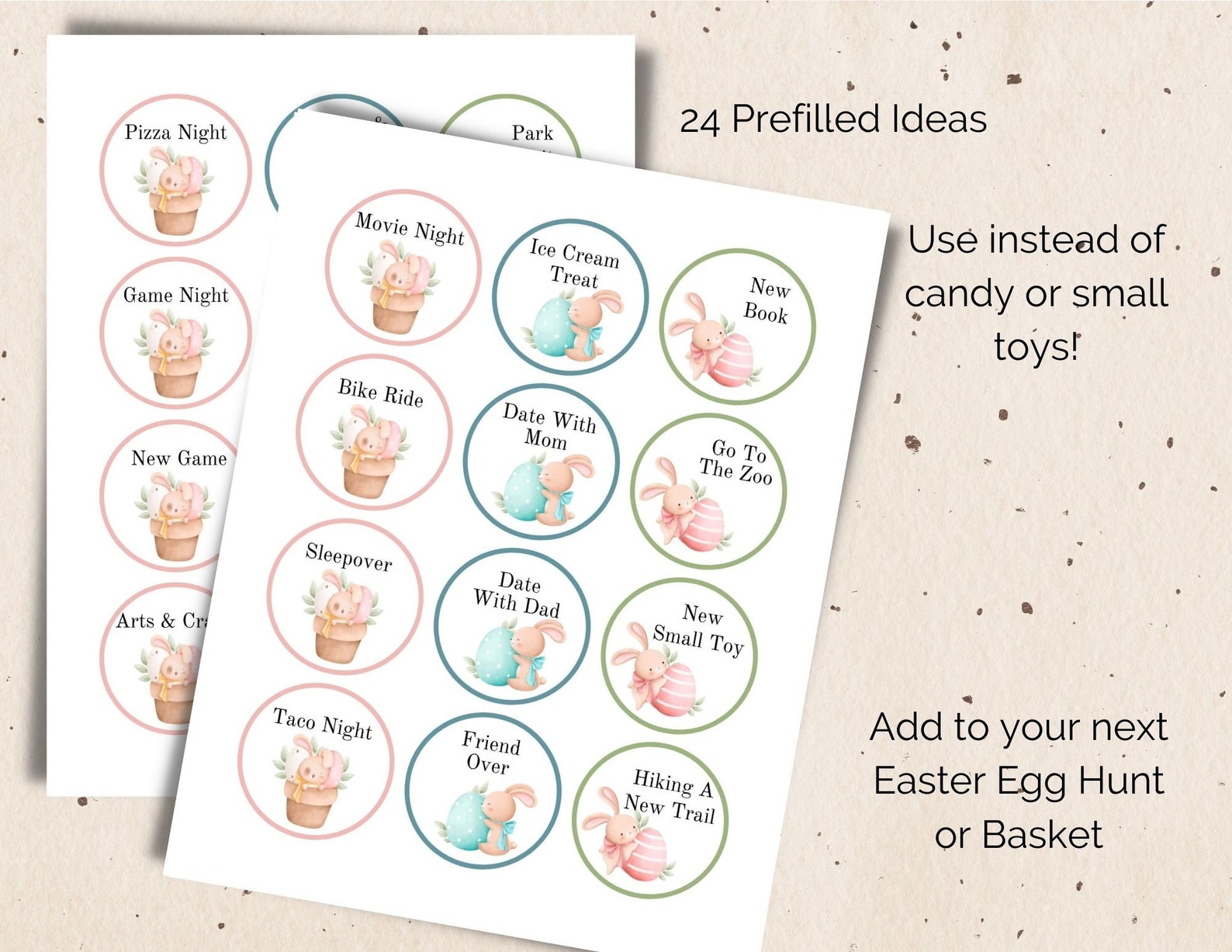 Paper Easter Egg Tokens - Printable Easter Egg Tokens - Easter Tokens ...