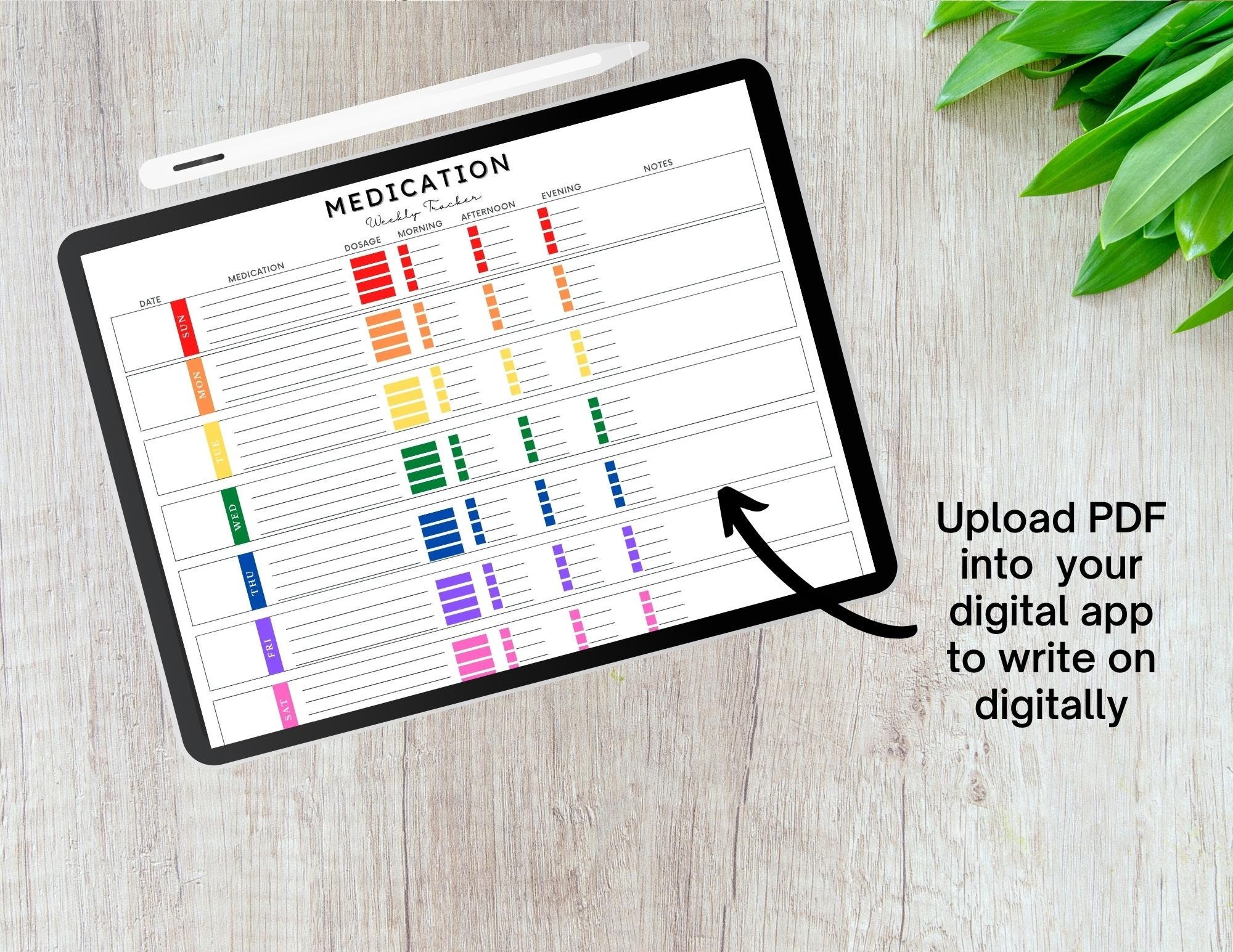 Medication Fillable Printable & Digital Tracker Chart Pages - Etsy UK