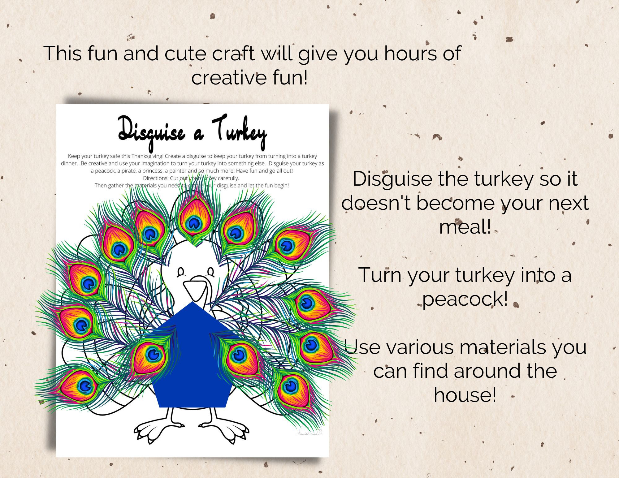 Disguise a Turkey - Thanksgiving Disguise a Turkey Craft Project ...
