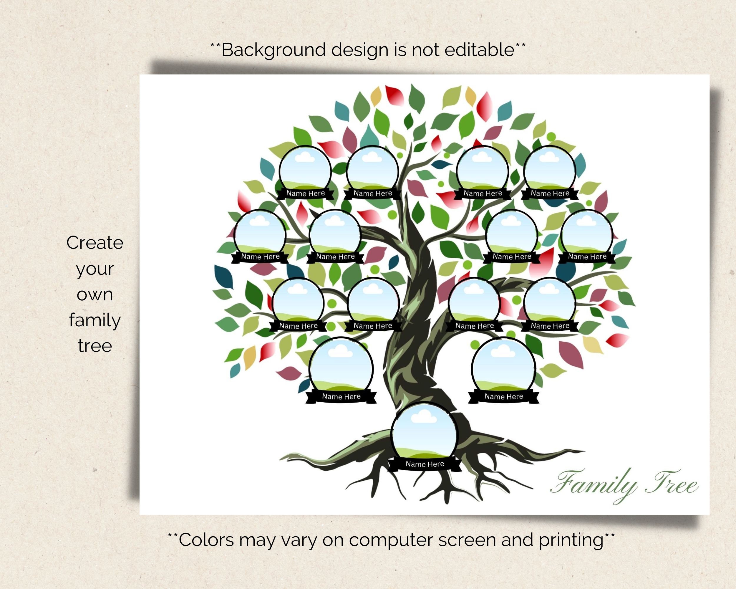Creative Family Tree Template Creative Family Tree Template