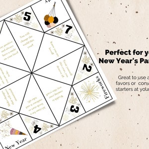 New Year's Motivational Cootie Catcher New Years Eve Games Printable ...