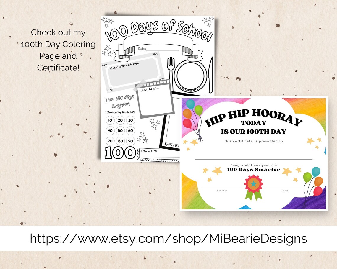 100 Days of School Handprint Craft Activity Handprint Art Homeschool ...