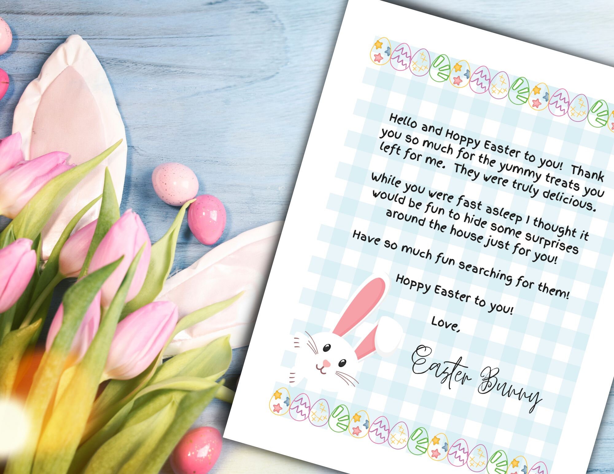 Letter From Easter Bunny, Easter Bunny Letter, Instant Download, Kids ...