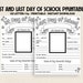 First and Last Day of School Printable - All About Me Printable - Get ...