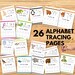 26 Printable Alphabet Tracing Pages 26 Letters With Animals Uppercase ...