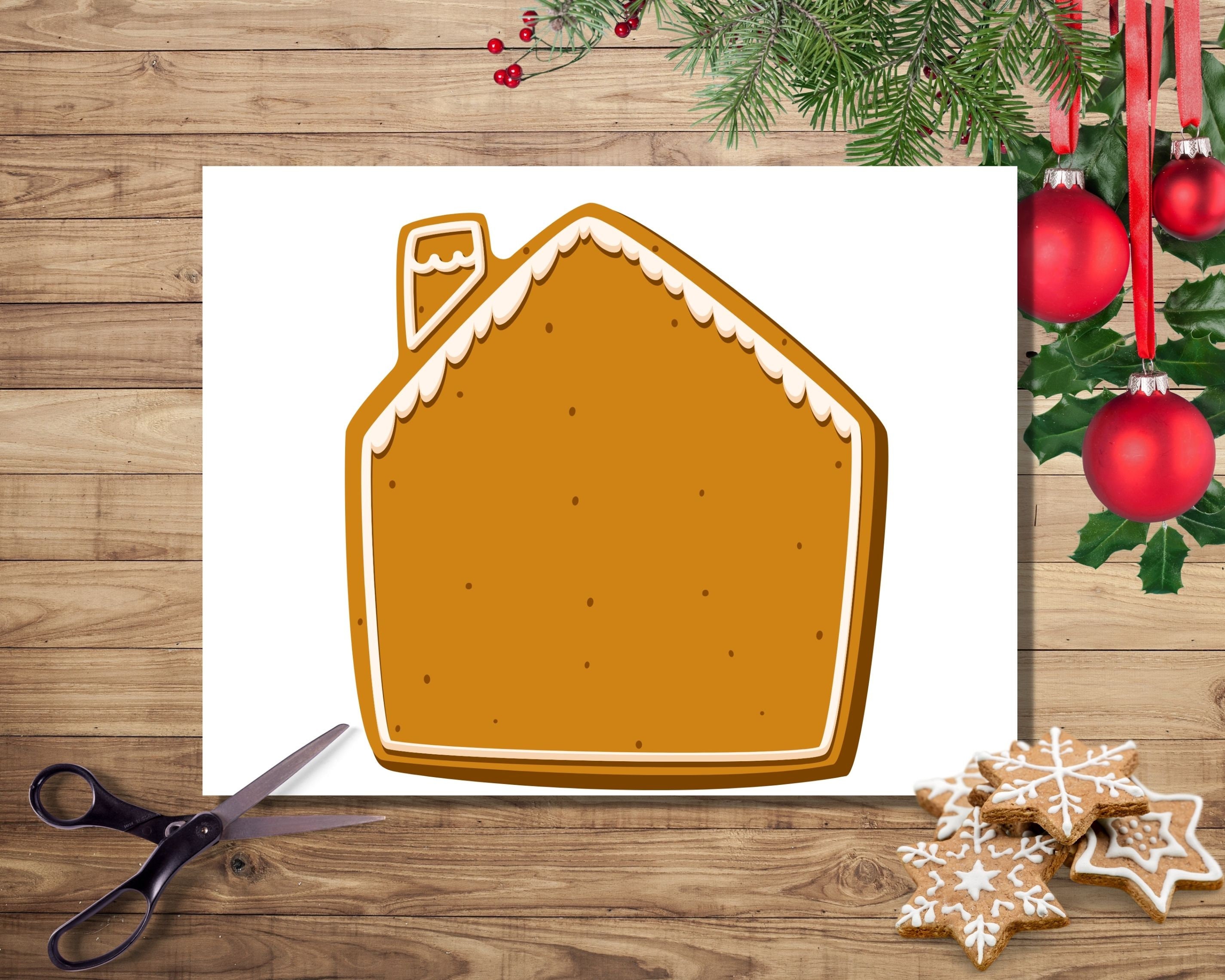 Gingerbread House Decorating Kit, Printable Gingerbread, Christmas ...