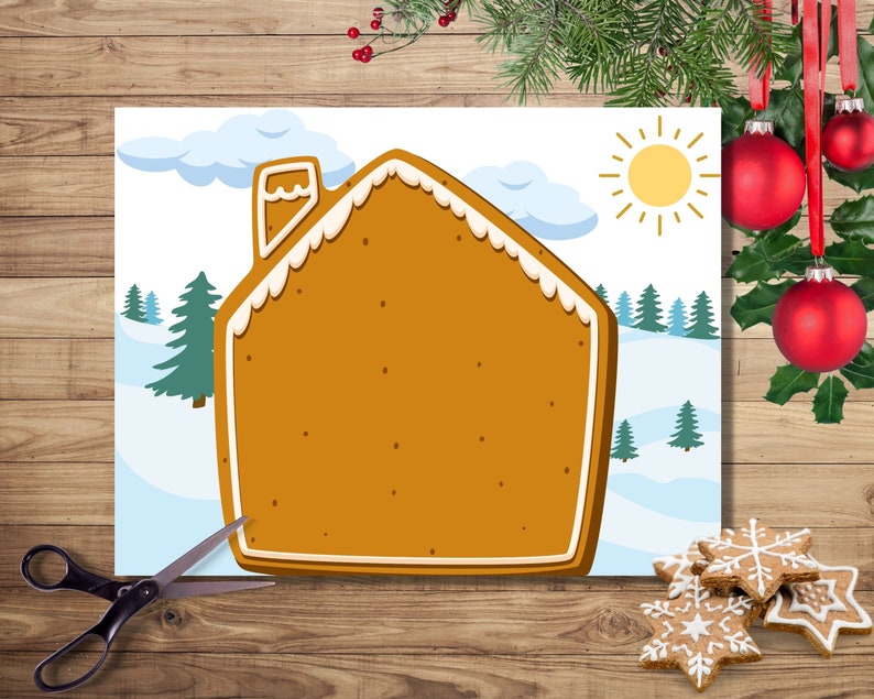 Gingerbread House Decorating Kit, Printable Gingerbread, Christmas ...