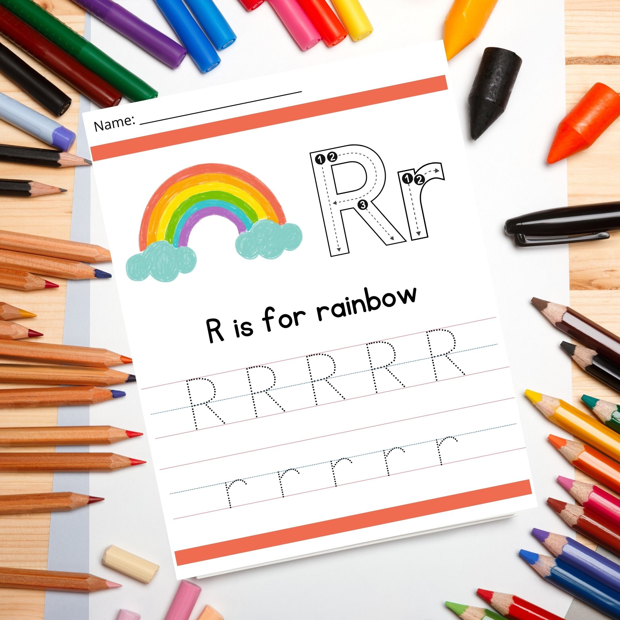 26 Printable Alphabet Tracing Pages 26 Letters With Pictures Uppercase ...