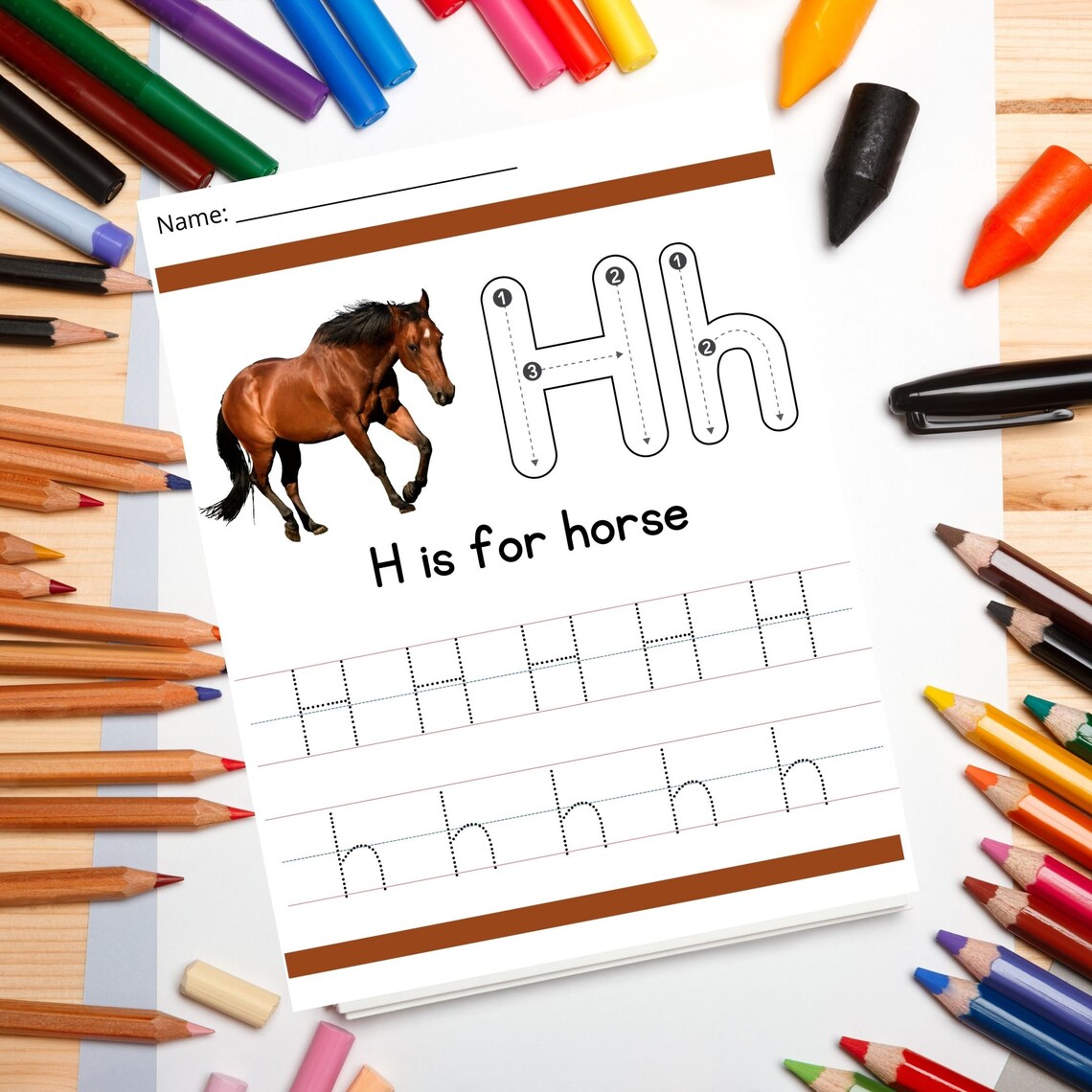 26 Printable Alphabet Tracing Pages 26 Letters With Real - Etsy