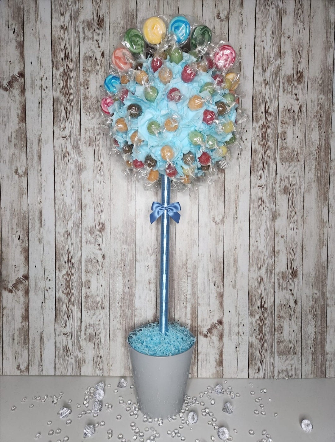 Baby Blue Swirl Lollipop Tree - Etsy