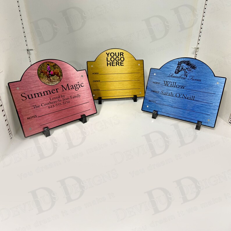 Large Barn Stall Sign With Your Logo / Horse Stall Name Plate - Etsy