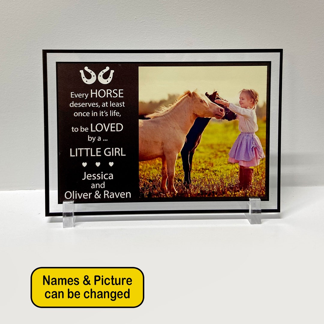 Personalized Horse Loved by a Little Girl Plaque | Desk Picture ...