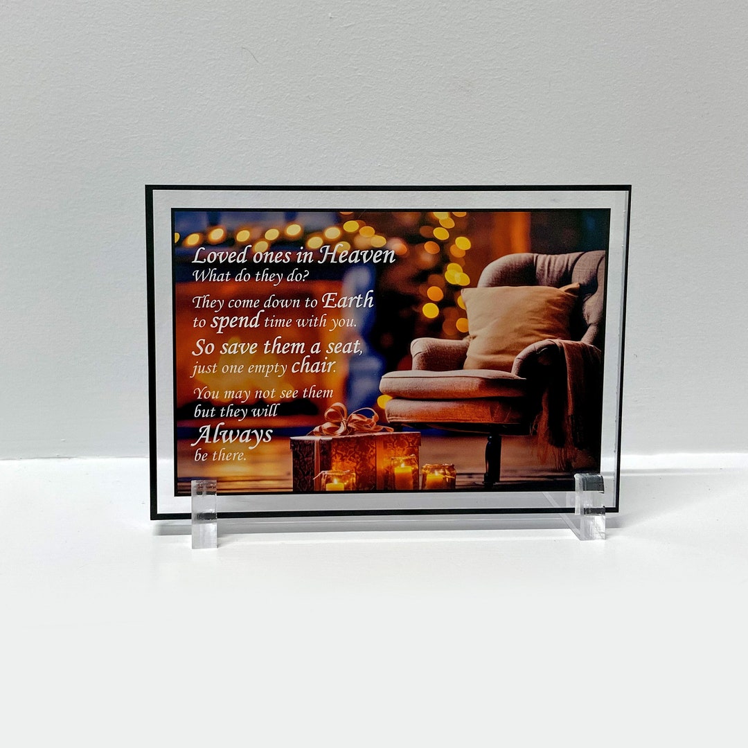 The Empty Chair at Christmas Memorial Plaque | Sympathy Gift | Desk ...