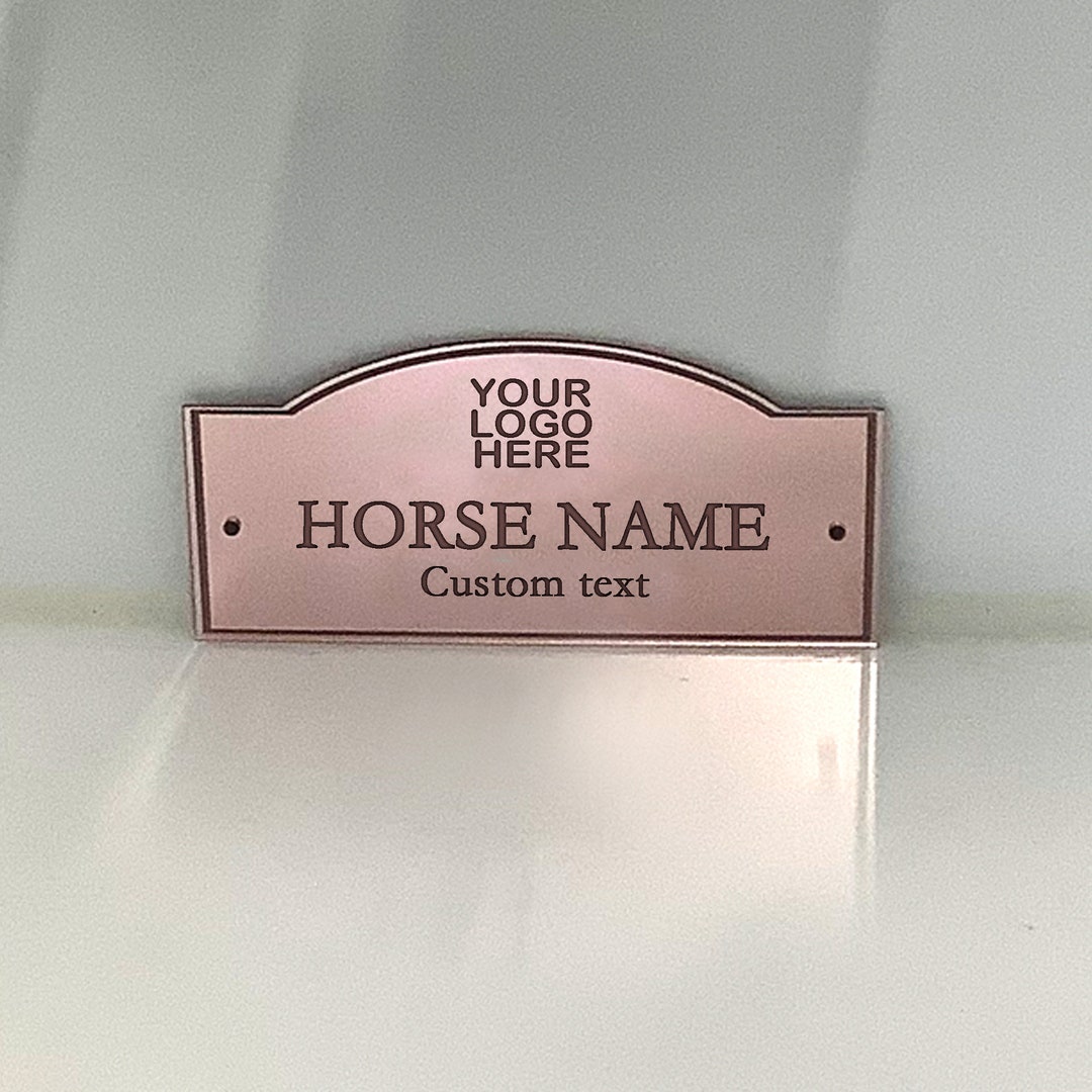 Barn Stall Sign With Your Barn Logo Indoor / Outdoor Horse Stall Name ...