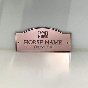 Barn Stall Sign With Your Barn Logo | Indoor / Outdoor | Horse Stall ...