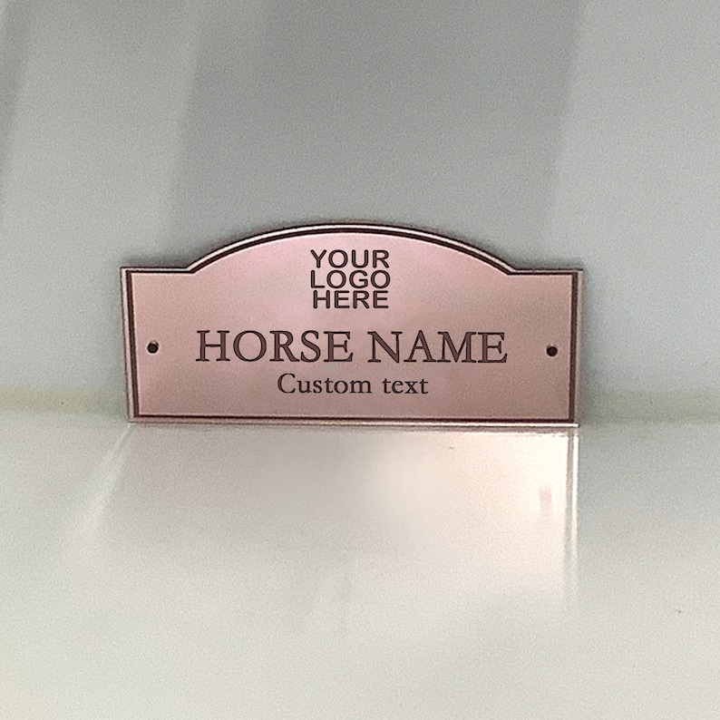 Barn Stall Sign With Your Barn Logo | Indoor / Outdoor | Horse Stall ...