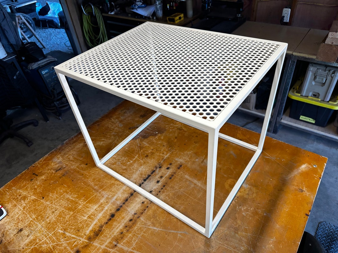 Small Welded Retro Inspired Metal Table - Etsy