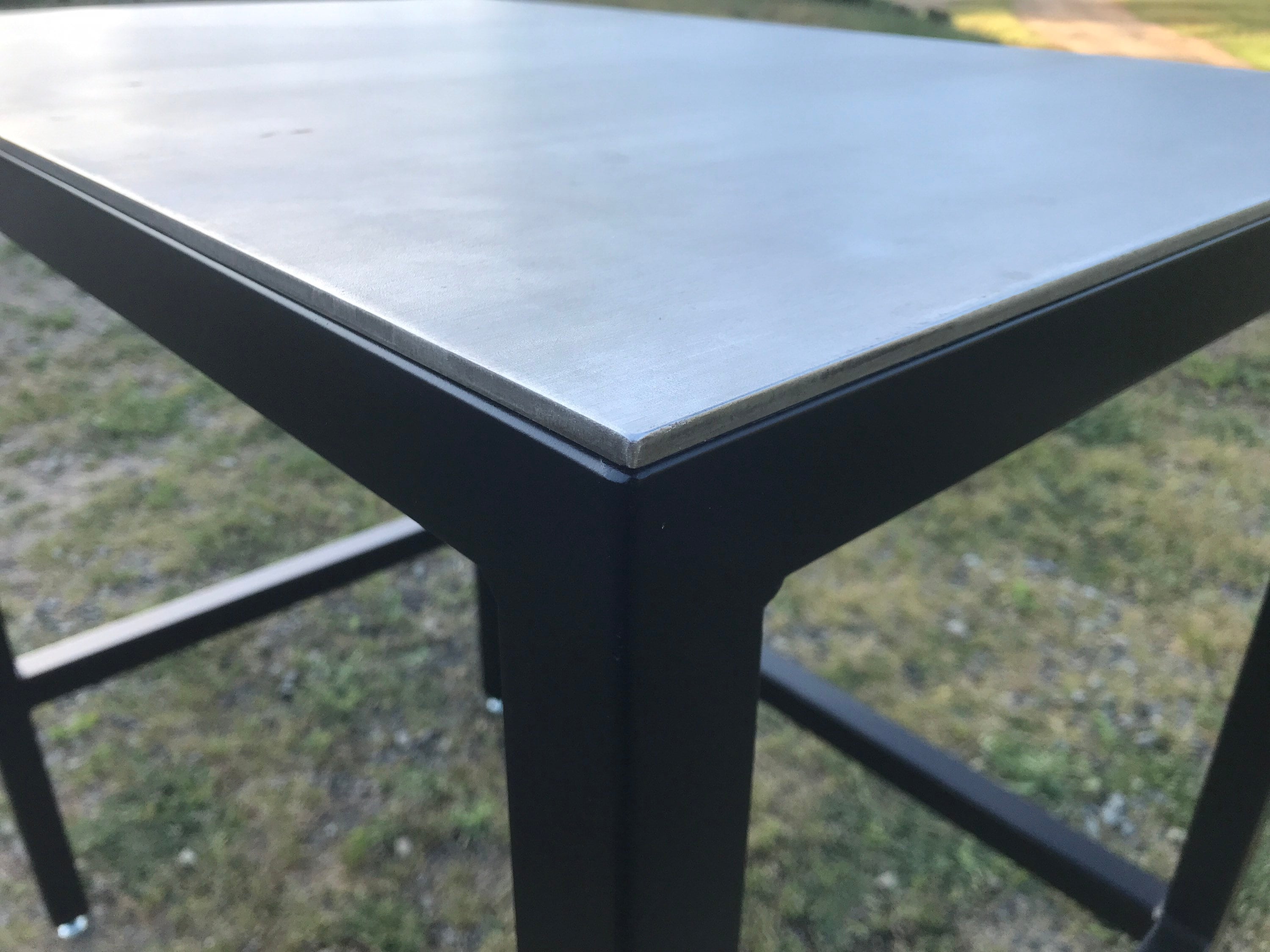 Custom Industrial Welded Steel Workbench Desk Table for Garage Shop ...