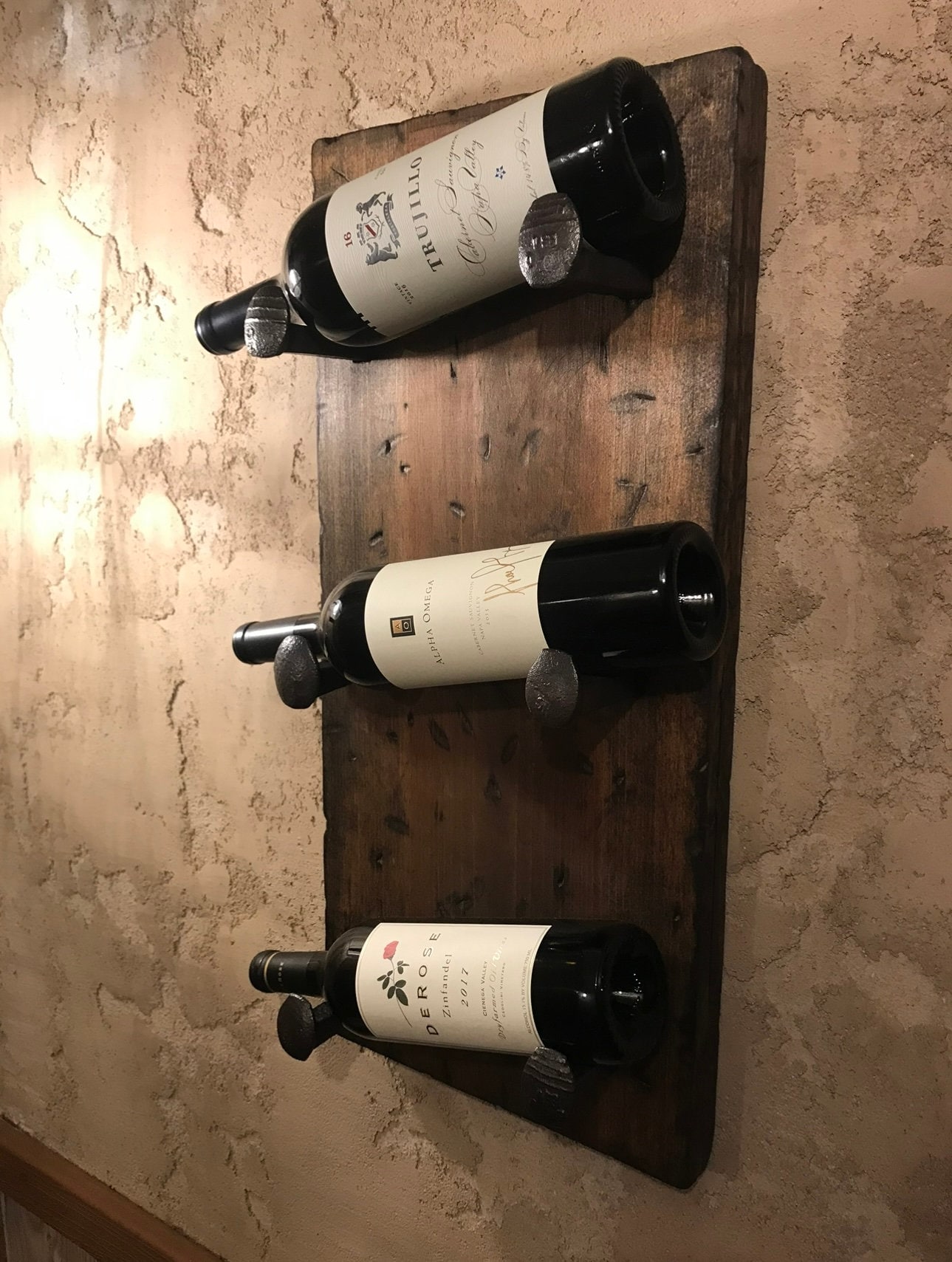 Rustic Railroad Spike Wine Rack - Etsy