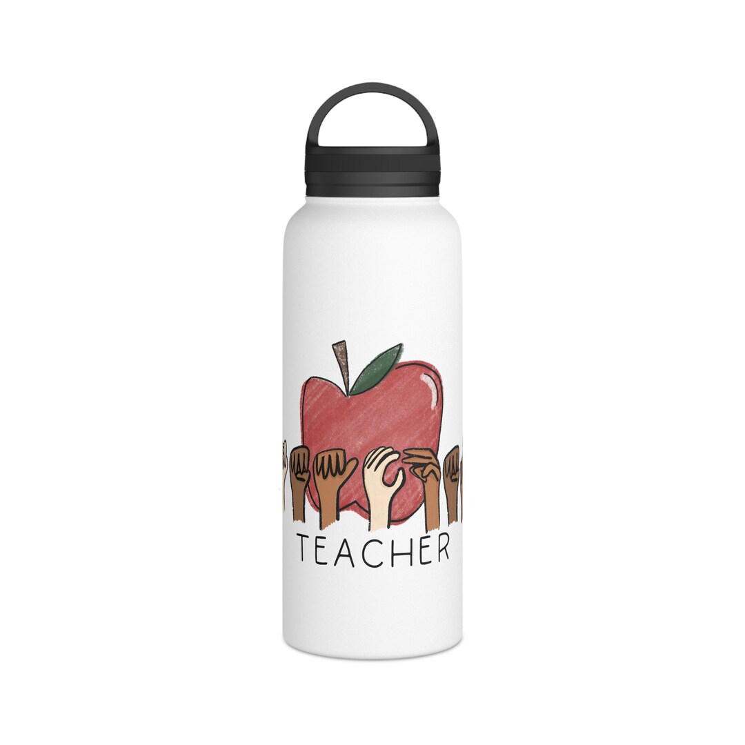 ASL (american Sign Language) "teacher" Water Bottle, Gifts for Teachers ...