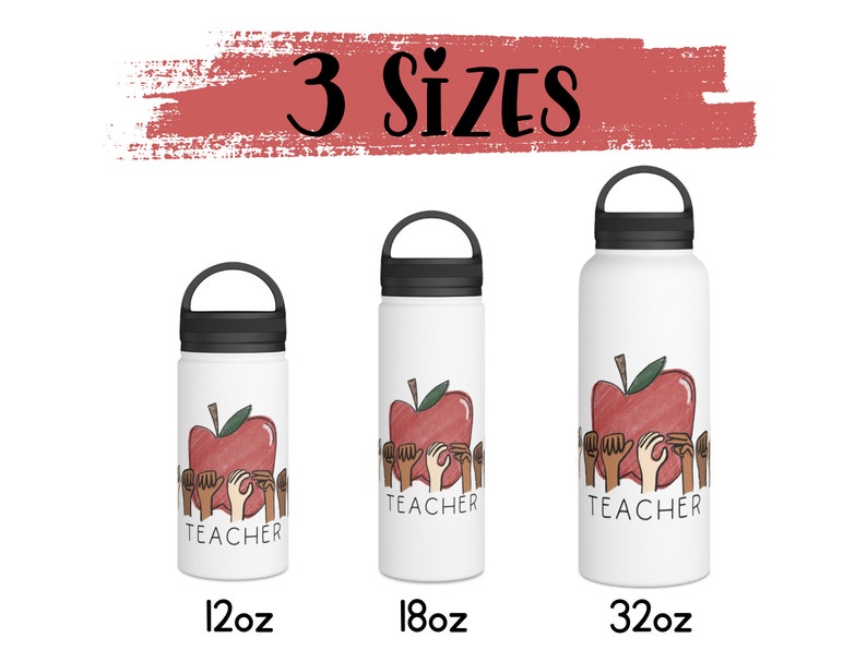 ASL Teacher Water Bottle: Deaf Education, Special Education Gift - Etsy