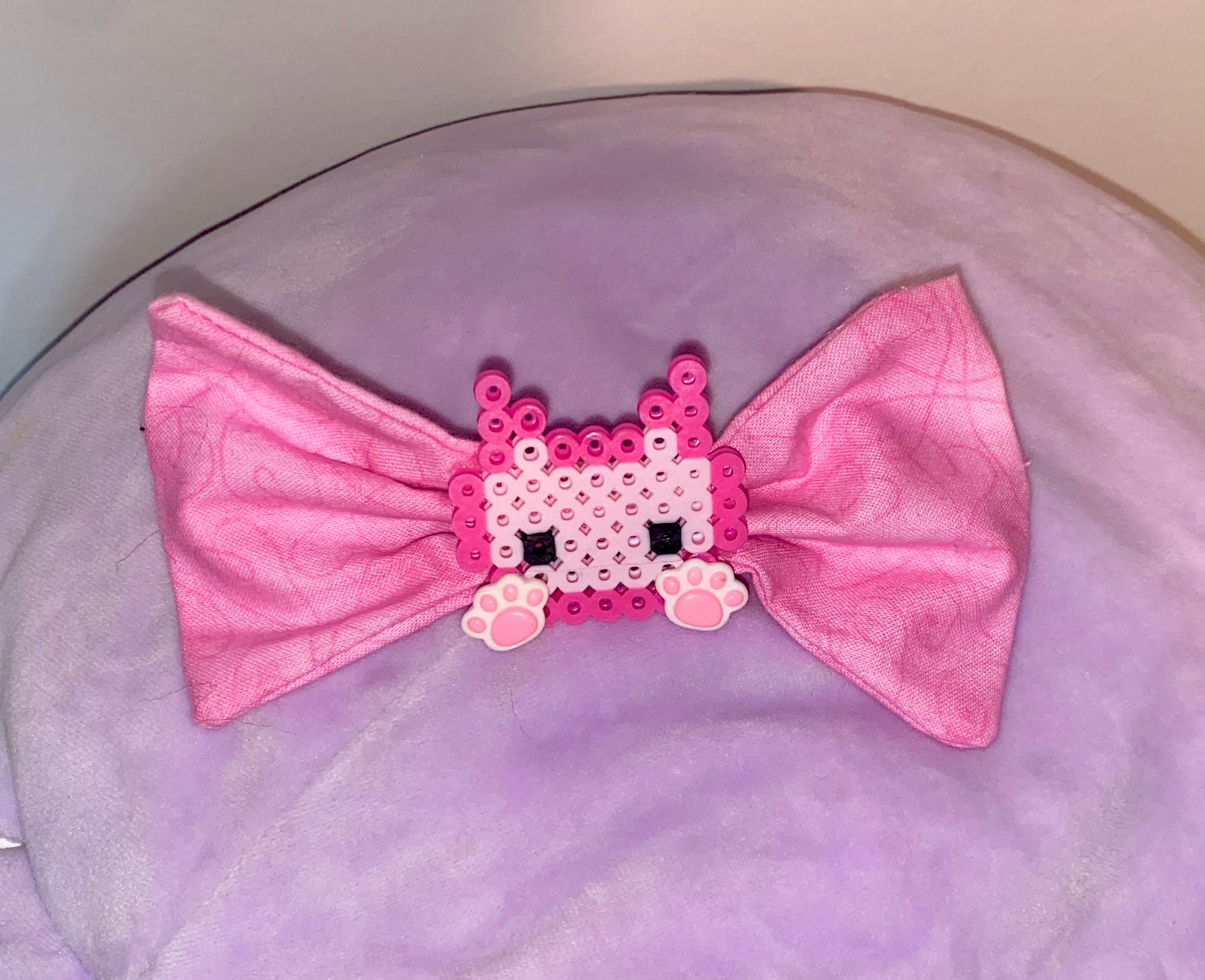 Pink Cat Bow Cute Kawaii Bow Decora Fairy Kei Hair Clips - Etsy