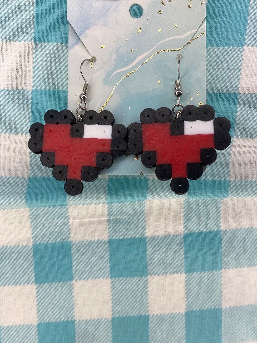 Pixel Heart Earrings 0w0 Cute Kawaii Earrings, Decora Fairy Kei Jewelry ...