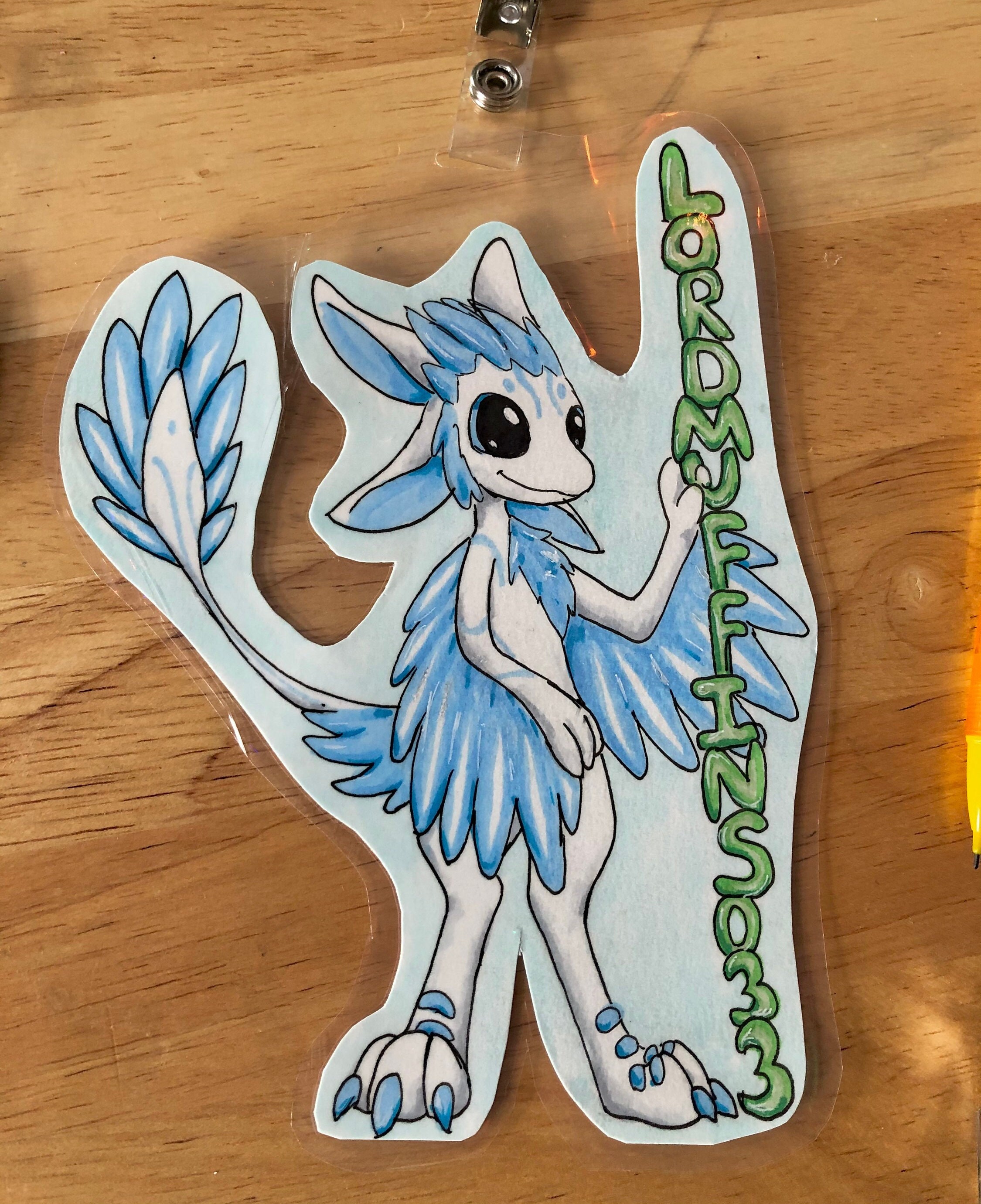 Custom Furry Badge Full Body With Name - Etsy